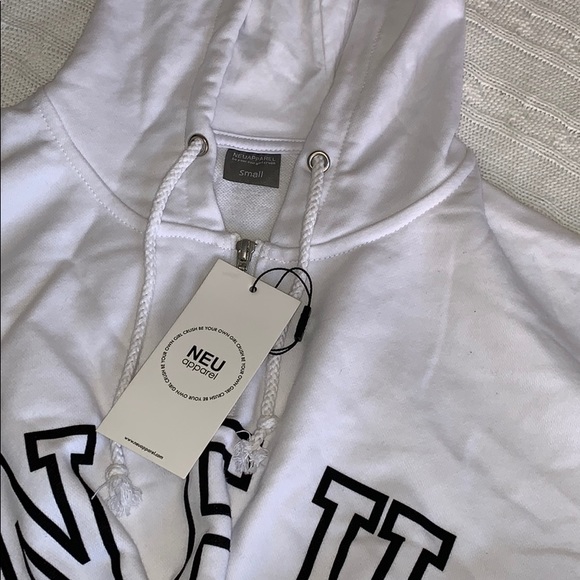 neu apparel | Tops | Neu Apparel Cropped Track Hoodie Top S | Poshmark